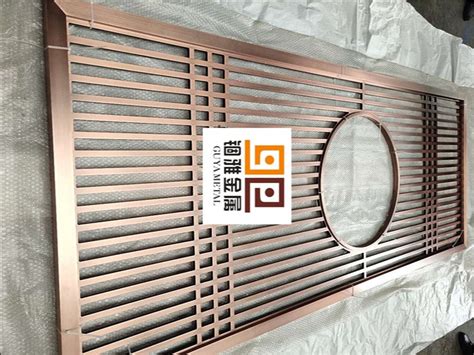 古典中式铝板雕刻福字屏风 铝艺红古铜雕花镂空隔断锢雅17727322215 站酷zcool