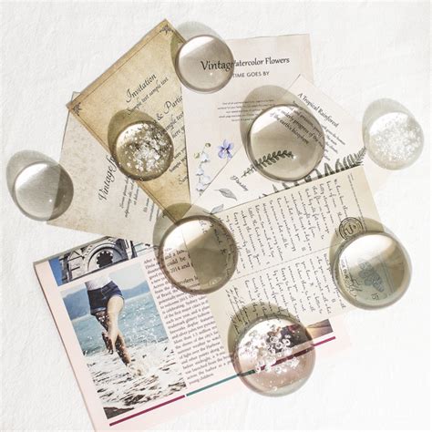 둔떼 투명 크리스탈 유리 반구 문진 버블 문진 위시버킷