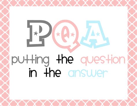 Pqa And Constructed Response Tales From Outside The Classroom
