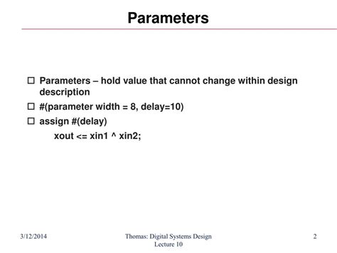 Ppt 332437 Lecture 10 Verilog Language Details Powerpoint Presentation Id330923