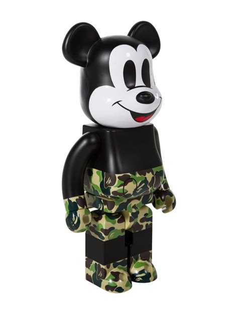 Bearbrick X Bape X Mickey Mouse 1000 Figure 90th Anniversary Black Figures Collectibles