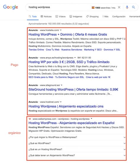 Qué son las SERPs en Google Páginas de resultados