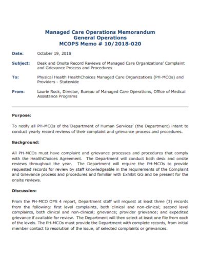 Free 10 Memo For The Record Samples In Pdf