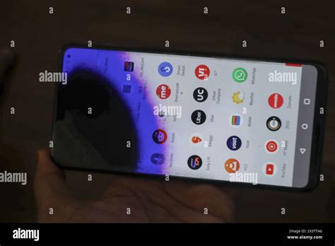 Blue Pinkish Black Screen Spreading On Mobile Lcd Screen On Mobile Homescreen One Plus Screen