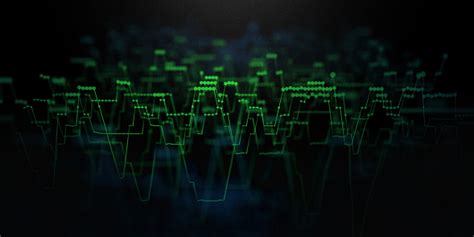 파란색의 시끄러운 그리드 데이터에 있는 선과 점의 추상 배경색 그래프 기술 개념 가상 데이터 비즈니스 과학 및 기술 데이터 분석을 위한 배너 빅 데이터 0명에 대한 스톡