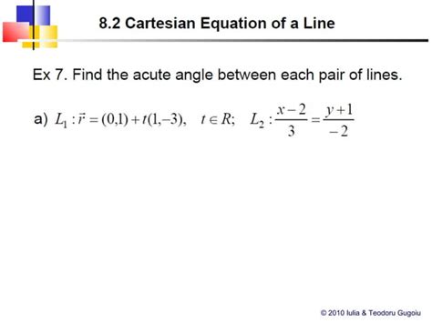 2 Cartesian Equation Of A Line Ppt