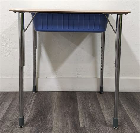 Virco Zuma Zadj2026boxm Open Front Desk W Hard Plastic Top And Blue