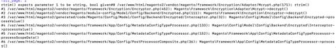 Rtrim Expects Parameter 1 To Be String Bool Given Vendor Magento