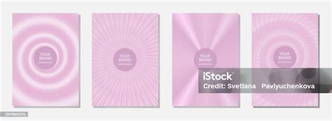 커버 디자인 세트 세로 벡터 템플릿 분홍색 배경의 기하학적 프랙탈 흰색 패턴 텍스트 프레임 0명에 대한 스톡 벡터 아트 및 기타 이미지 Istock