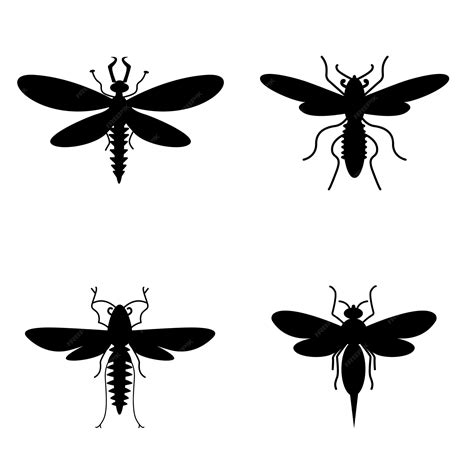 Premium Vector Insect Collection Ancient Insects Jurassic Period