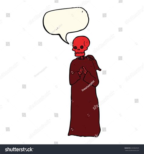 Cartoon Spooky Skeleton Robe Stock Vector Royalty Free 265004525