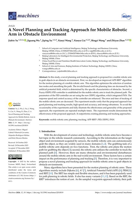 Pdf A Novel Planning And Tracking Approach For Mobile Robotic Arm In