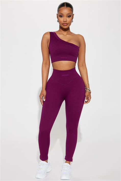 Effortless Aurora Ribbed Seamless Top Plum Fashion Nova