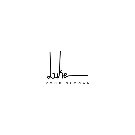 Luke Name Signature Logo Design 45918382 Vector Art At Vecteezy