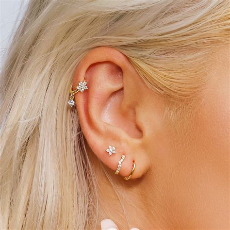 Huggie Hoop Earrings Gold Helix Hoop Cartilage Hoop Hoop Earrings