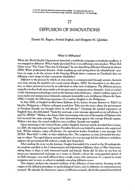 PDF Diffusion Of Innovations