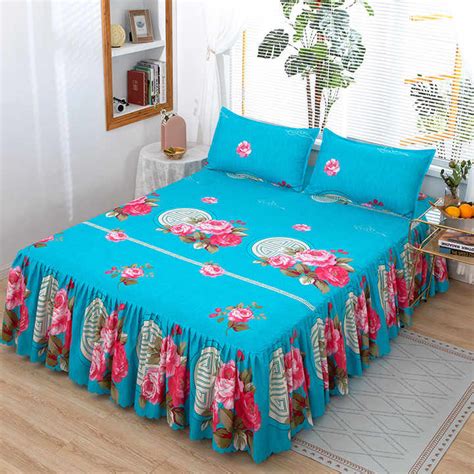 Ready To Shipping 3pcs Bed Skirt Set With 2 Pillowcases