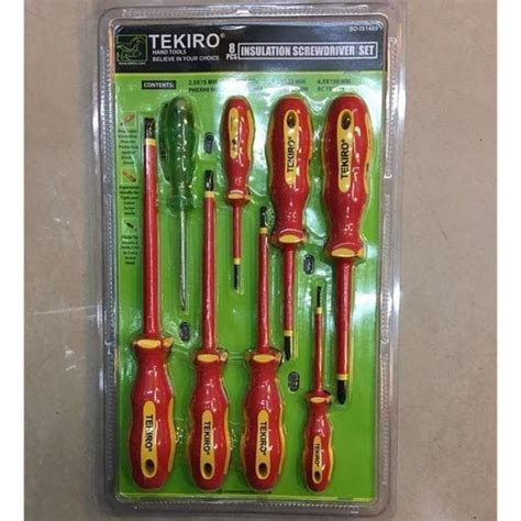 Promo Tekiro Obeng Listrik Elektrik Set 8 Pcs Diskon 23 Di Seller