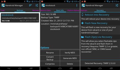 Manage Nandroid Backups With Nandroid Manager Root