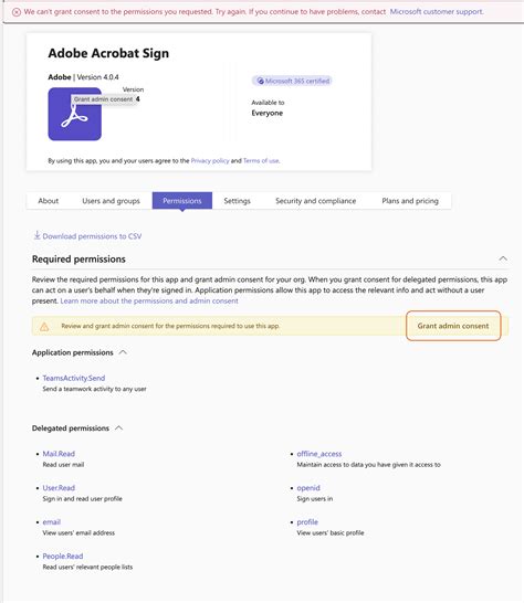 Cannot Grant Consent To Permissions For 3rd Party App Rmicrosoftteams