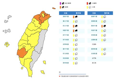 雨彈轟炸來了！「豪大雨特報」蓋掉半個台灣 19縣市全面警戒