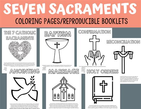 Seven Sacraments Of The Catholic Church Sunday School Etsy