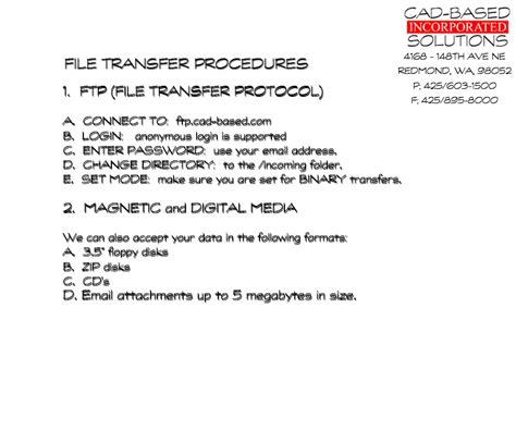 FTP Procedures