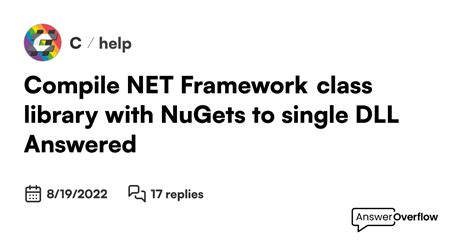 Compile Net Framework Class Library With Nugets To Single Dll