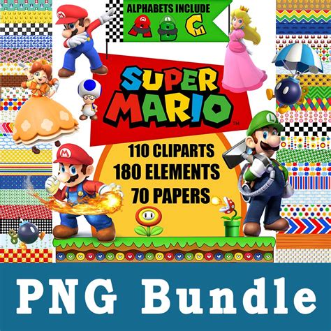 Super Mario Png Super Mario Bundle Png Cliparts Printable Inspire