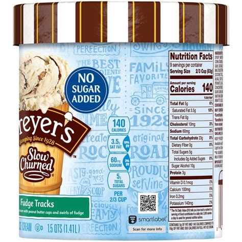 Edysdreyers Slow Churned No Sugar Added Fudge Tracks Light Ice Cream