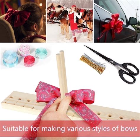 Txkrhwa Easy Bow Maker Kit Wooden Tool For Diy Crafts Wreaths Hair