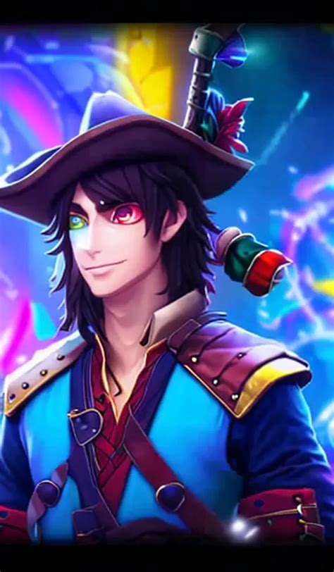 Smirking Young Handsome Male Bard With Different Col Openart