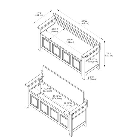 Linon Lenly Entryway Storage Bench In White