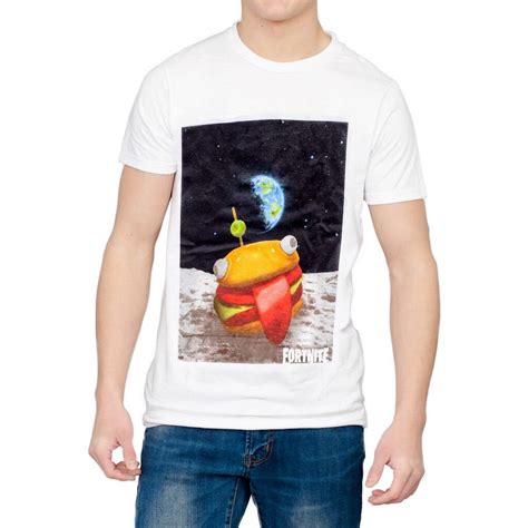 Fortnite Burger Space Adult White T Shirt