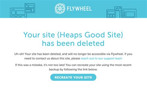 Flywheel Recreate A Deleted Site