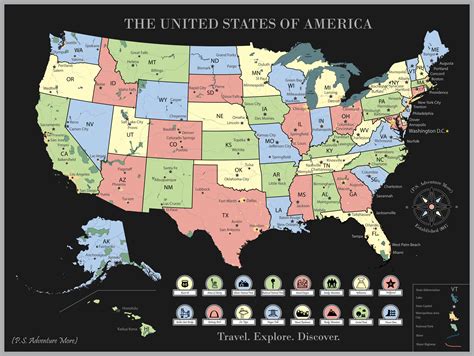 Scratch Off United States Map Map