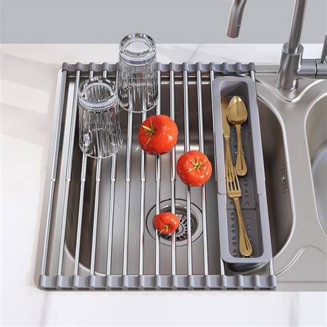 Amazon JASIWAY Dish Drying Rack In Sink Expandable Stainless