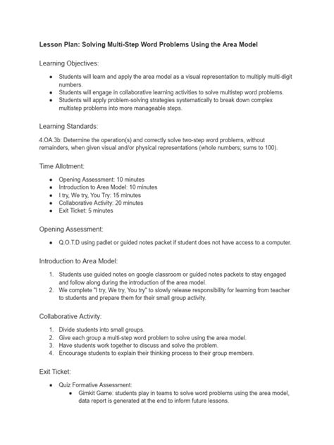 Math Lesson 1 Pdf