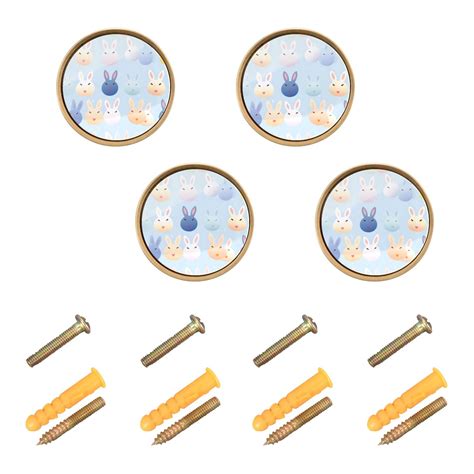Rabbits Easter Cabinet Knobs Kitchen Drawers Knobs Door Round Pulls