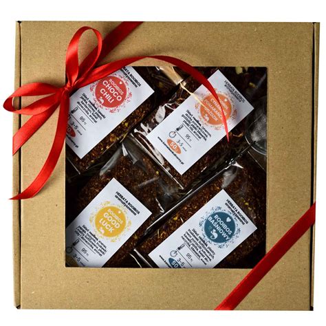 ZESTAW PREZENTOWY Herbaty ROOIBOS Zaparzacz