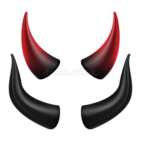 Devil Horns Vector Halloween Evil Horns Sign Icon Isolated On White