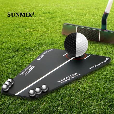[กีฬาเทรนด์] Golf Putting Aid Golf Putting Putter Swing T Beginner Golfer Straight Practice