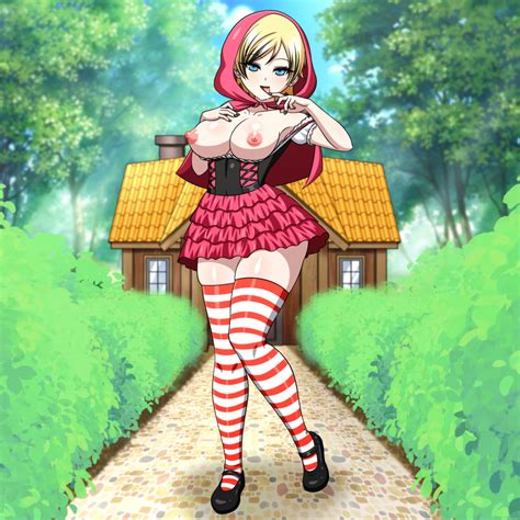 Rule 34 Black Nail Polish Black Nails Breasts Little Red Riding Hood