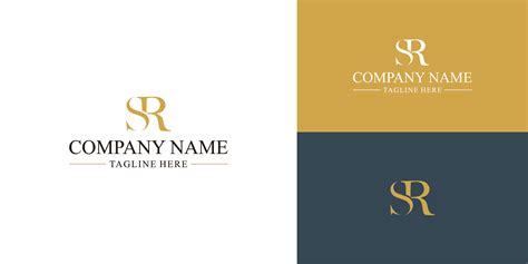 Vector Monogram Sr Logo Design Creative Letter Logo For Business And Company Template