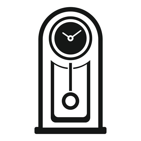 Wooden Pendulum Clock Icon Simple Style 14518353 Vector Art At Vecteezy