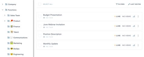 Creating And Managing Dashboard Folders Qwilr Help Center