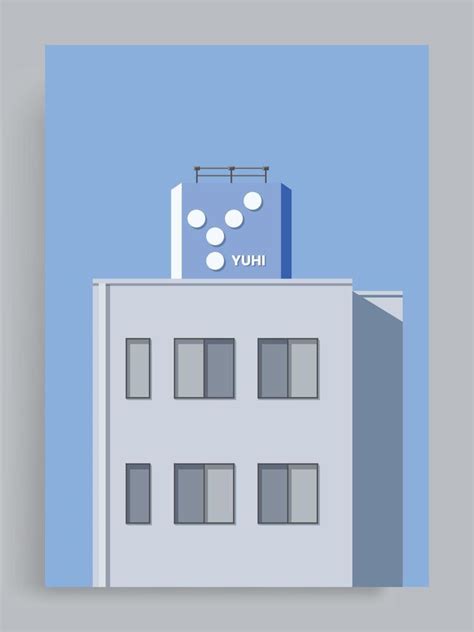 Simple Minimalist Architecture Vector Cover Background Office Building