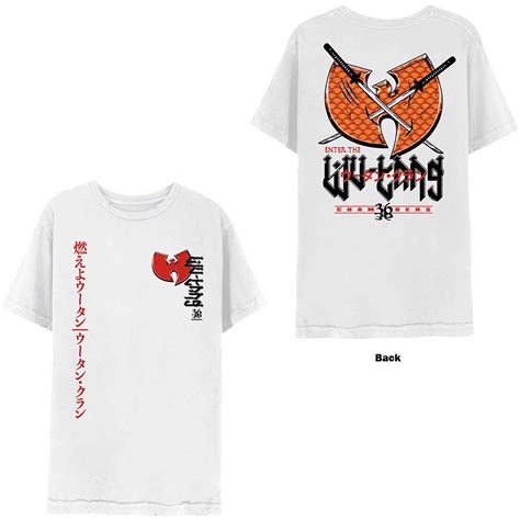 Wu Tang Clan Unisex T Shirt Swords White Back Print Wholesale