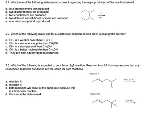 Solved Which One Of The Following Statements Is Correct