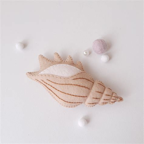 Sea Shell Felt Pdf Pattern Download Plush Sewing Pattern For Conk
